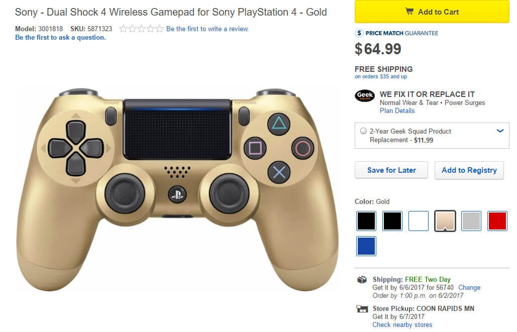 Gold Playstation 4 Has Been Made Official With This Listing